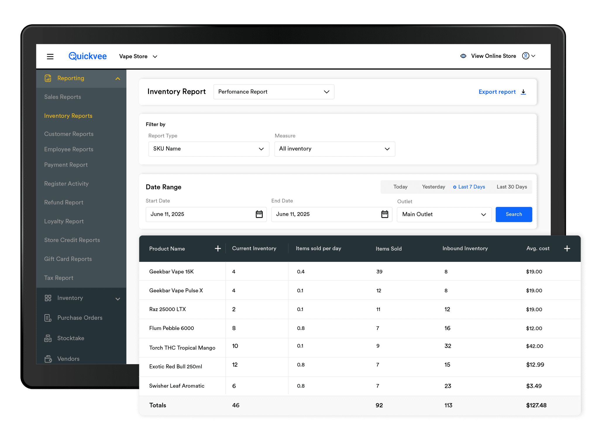 Quickvee POS Inventory Management | Real-Time Tracking & Vendor Control
